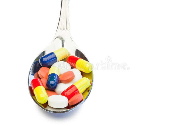 Spoon of Drugs stock image. Image of hospital, medicine - 8805279