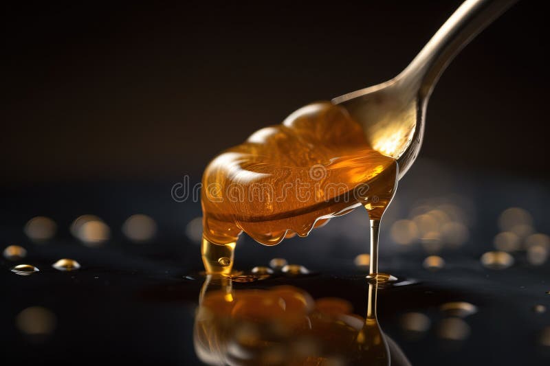A Spoon Full of Honey Dripping from it S Side Stock Illustration ...