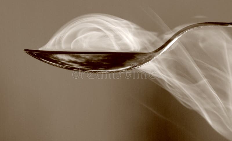 A spoon full of smoke stock image. Image of abstract - 10384955