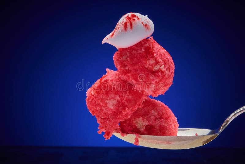 Spoon Full of Whipped Cream Stock Image - Image of watching ...