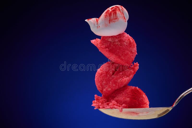 Spoon Full of Whipped Cream Stock Photo - Image of decadent, utensils ...