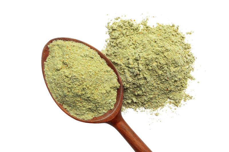 Spoon and Hemp Protein Powder Isolated on White Stock Image - Image of ...