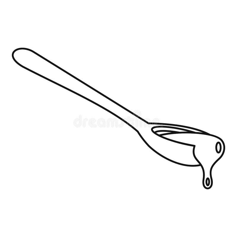 Spoon Honey Icon, Outline Style Stock Illustration - Illustration of ... Spoon Honey Icon, Outline Style Stock Illustration - Illustration of ...
