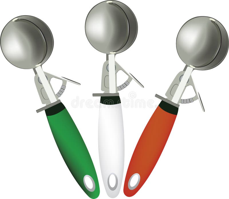 Spoon for ice cream stock vector. Illustration of cream - 56147779