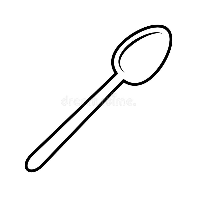A Spoon Icon. Element of Kitchen Tools for Mobile Concept and Web Apps ...