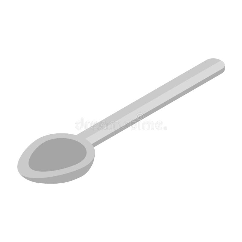 Spoon Icon, Isometric Style Stock Vector - Illustration of empty ...