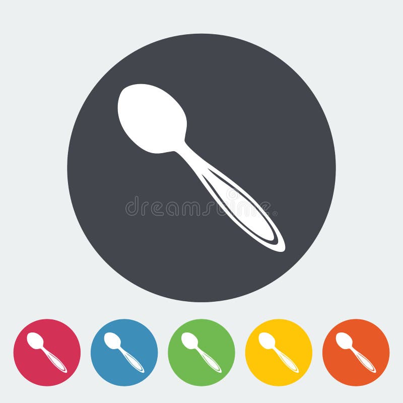 Spoon icon stock vector. Illustration of meal, isolated - 90679287
