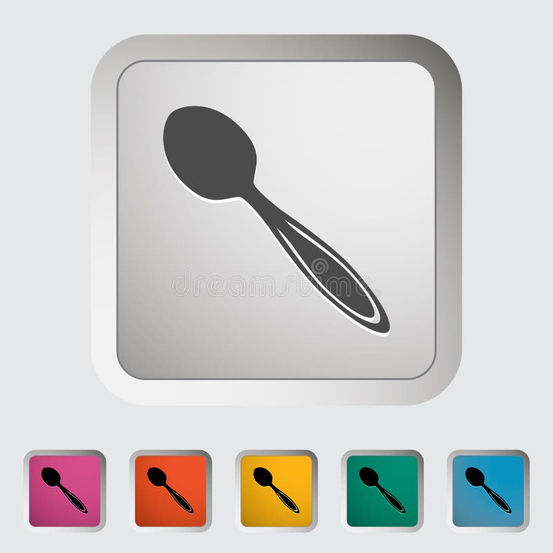 Spoon icon stock vector. Illustration of element, flatware - 93393454