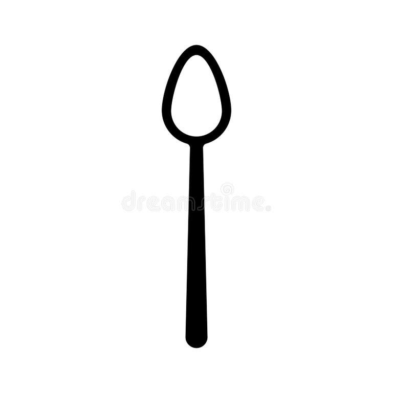 Spoon icon vector stock vector. Illustration of teaspoon - 280088372