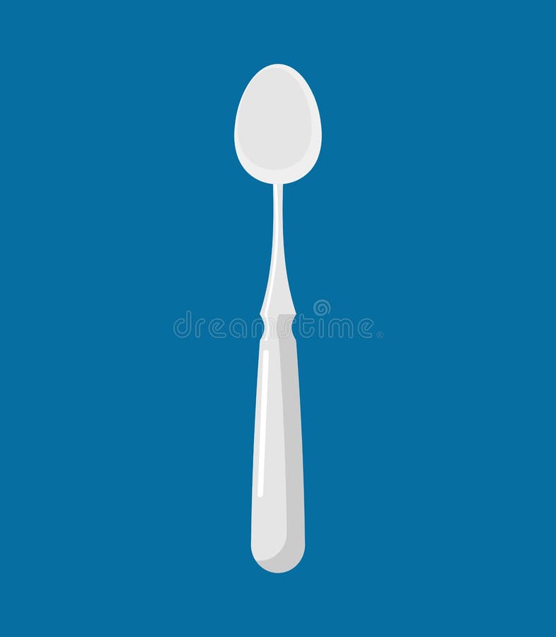 Spoon Isolated. Kitchen Cutlery for Eating Stock Vector - Illustration ...