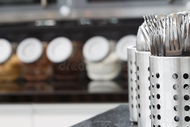 Spoon kitchen equipment stock image. Image of fork, tableware - 45111757