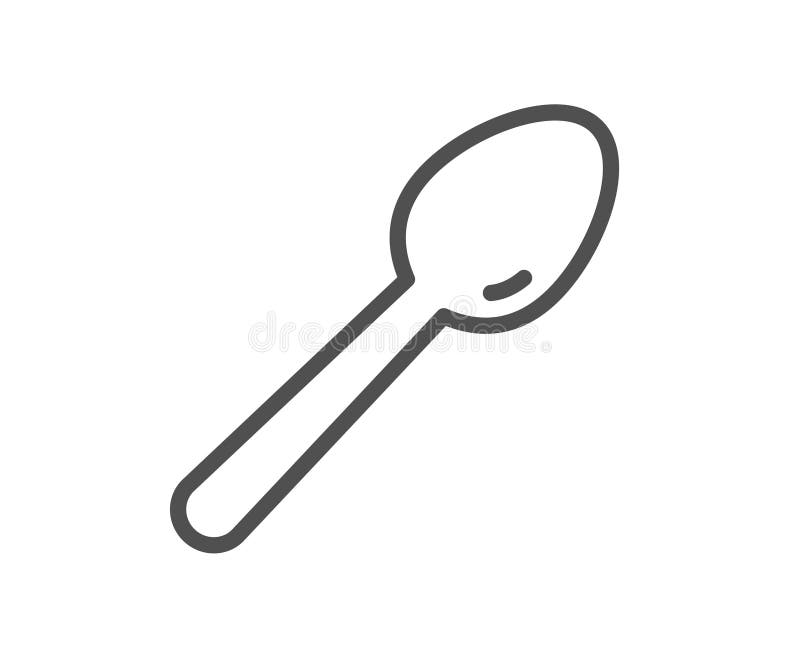 Spoon Line Icon. Kitchen Cutlery Sign. Vector Stock Vector ...
