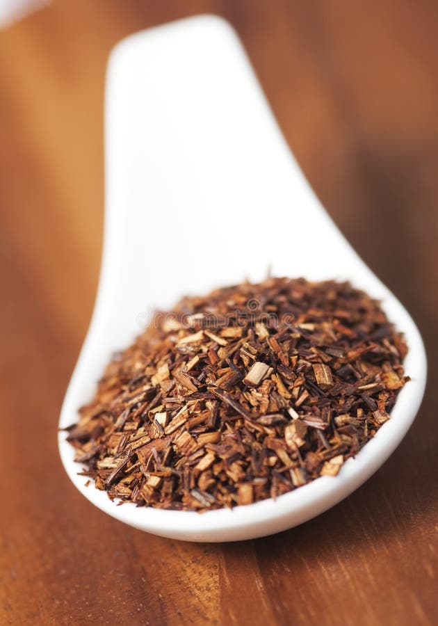Spoon with Loose Rooibos Red Tea Isolated Stock Image - Image of ...