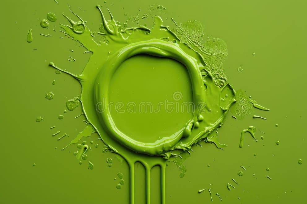 A Spoon Pouring a Green Liquid. Versatile Image for Various Uses Stock ...