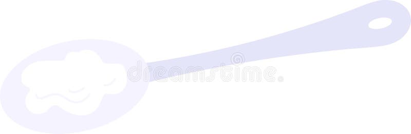 Spoon with Powder stock vector. Illustration of isolated - 298096337