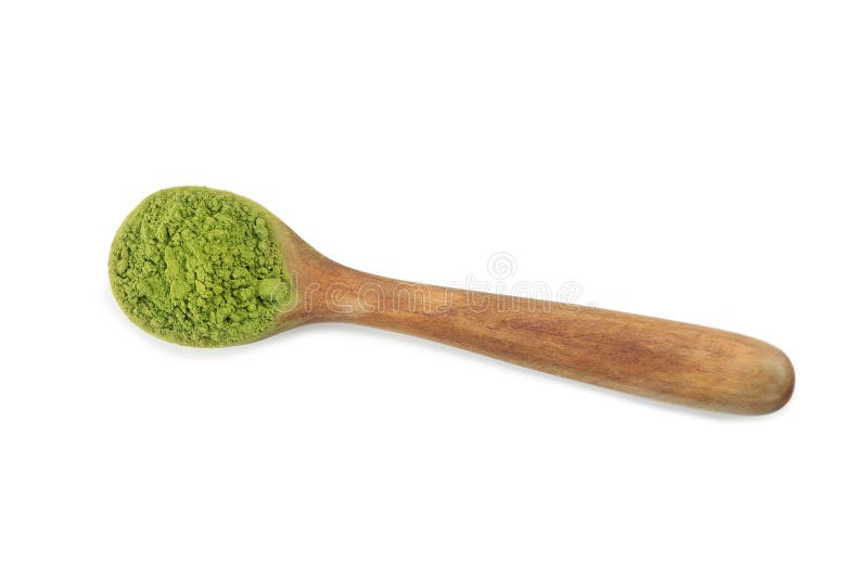 Spoon with Powdered Matcha Tea, Isolated on White Stock Photo - Image ...