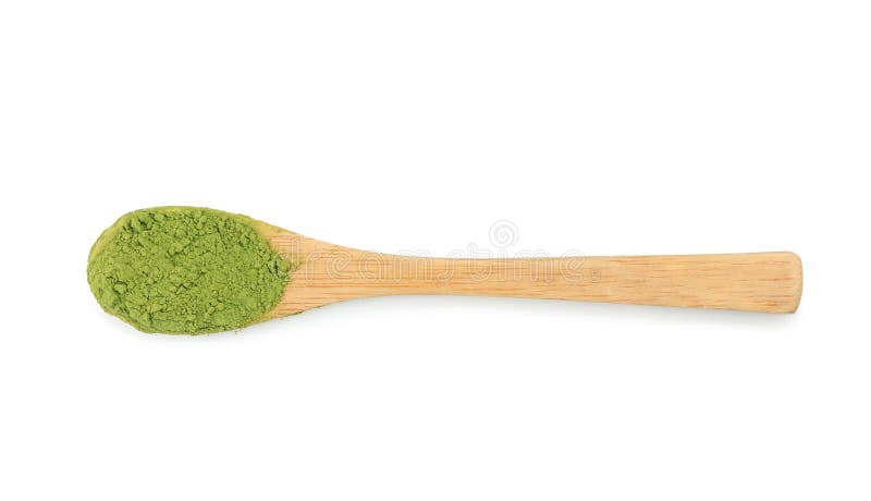 Spoon with Powdered Matcha Tea, Isolated on White Stock Photo - Image ...