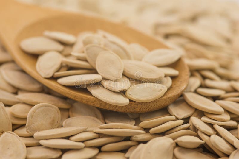 Spoon with pumpkin seed stock image. Image of fiber, diet - 73246063