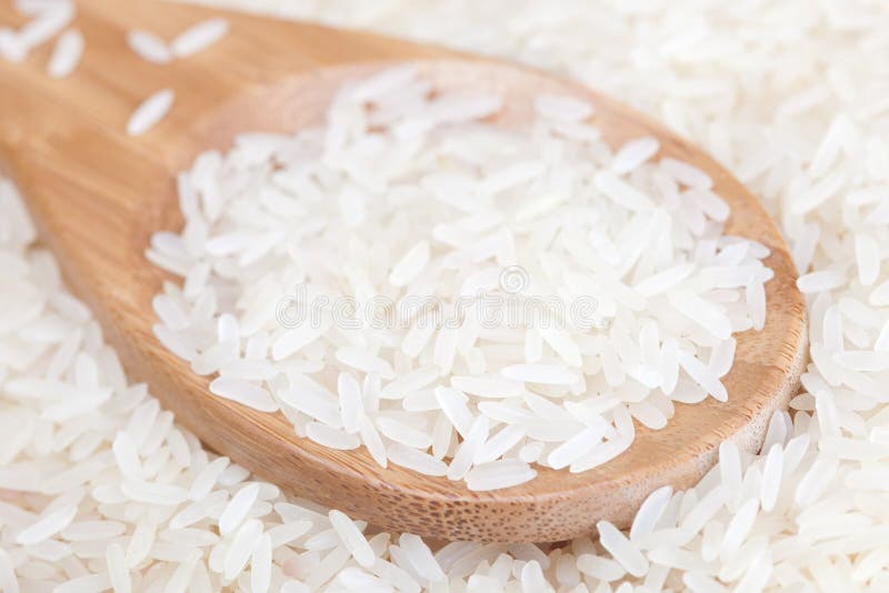 Spoon with rice stock image. Image of meal, long, brown - 32095267