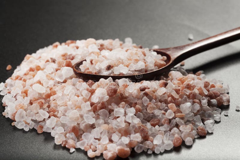 Spoon on Salt stock photo. Image of macro, organic, bath - 101638840