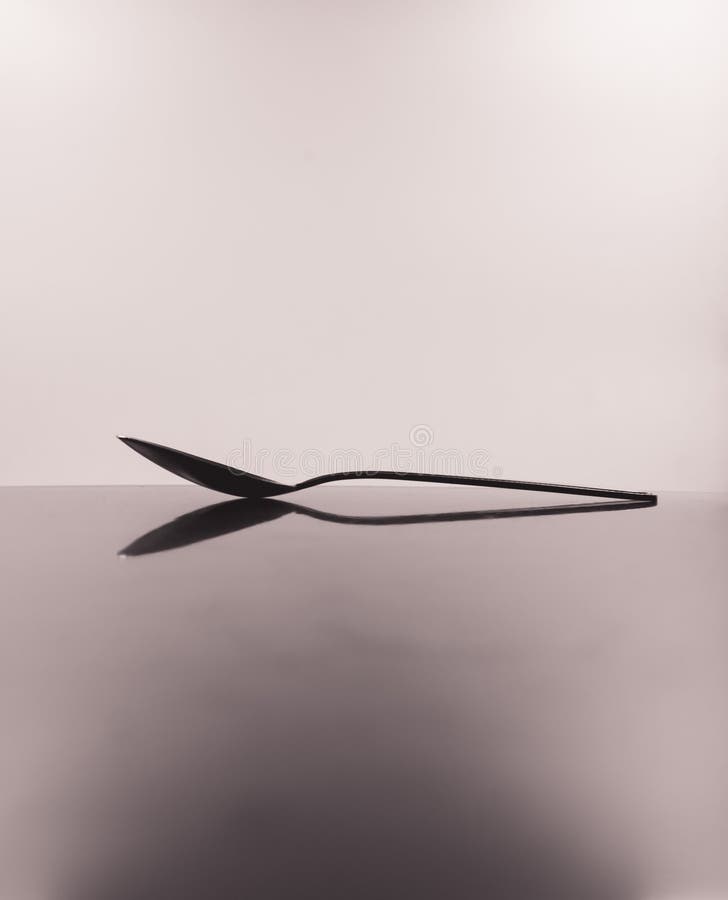 Spoon with shadow stock photo. Image of drink, metal - 177824812
