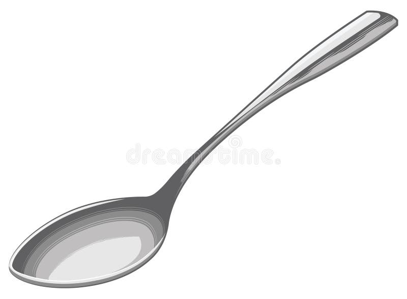 Spoon Side Quarter View Kitchen Utensil Stock Illustration ...