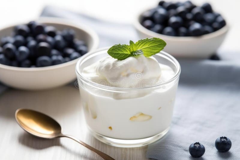 Spoon Stirring Ricotta Cheese in Parfait Stock Illustration ...