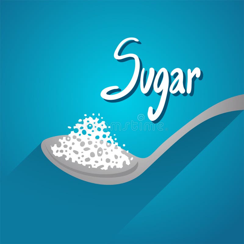Spoon with sugar stock vector. Illustration of flavor - 108544750