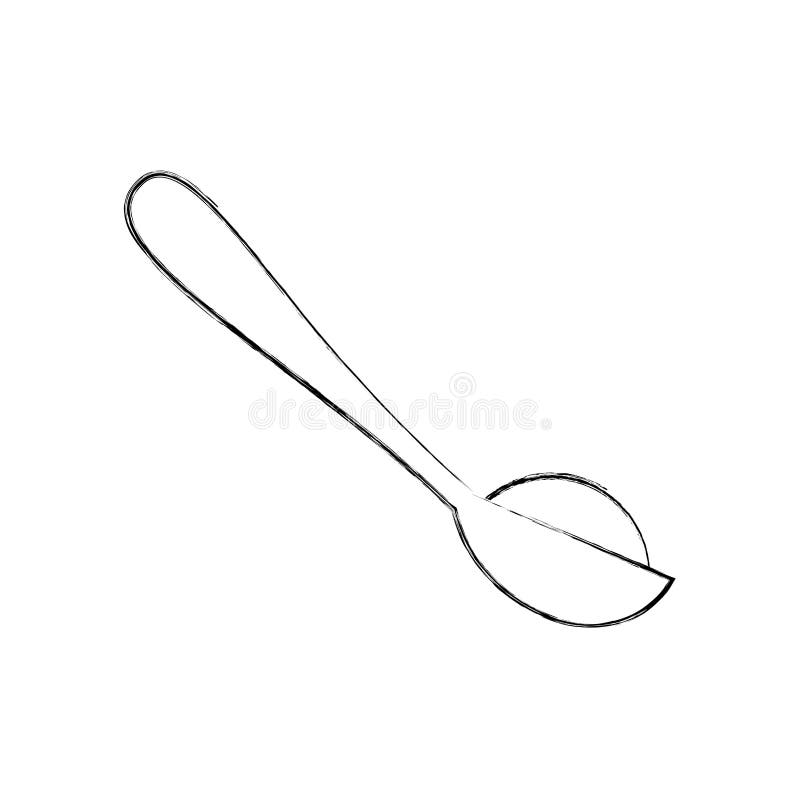 Spoon with sugar powder stock vector. Illustration of diet - 95931024