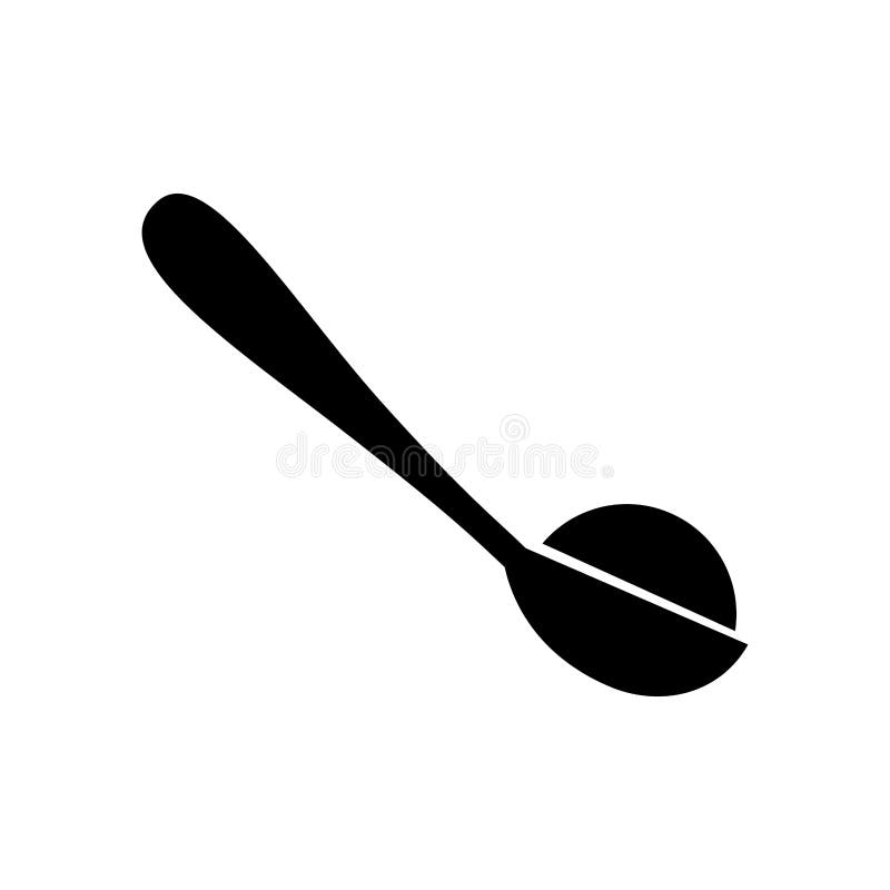 Spoon with sugar powder stock vector. Illustration of baking - 95931585