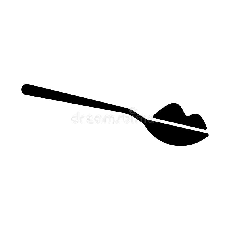 Spoon with Sugar or Salt Icon Vector or Trendy Design Stock ...