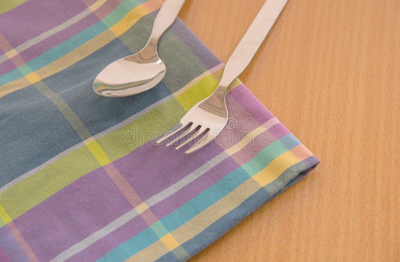 Spoon in table dinner stock image. Image of spoonandfork - 59297939