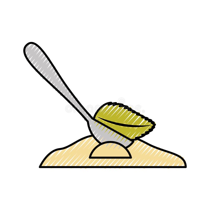 Spoon with Tea Leaf Product Icon Stock Vector - Illustration of fresh ...