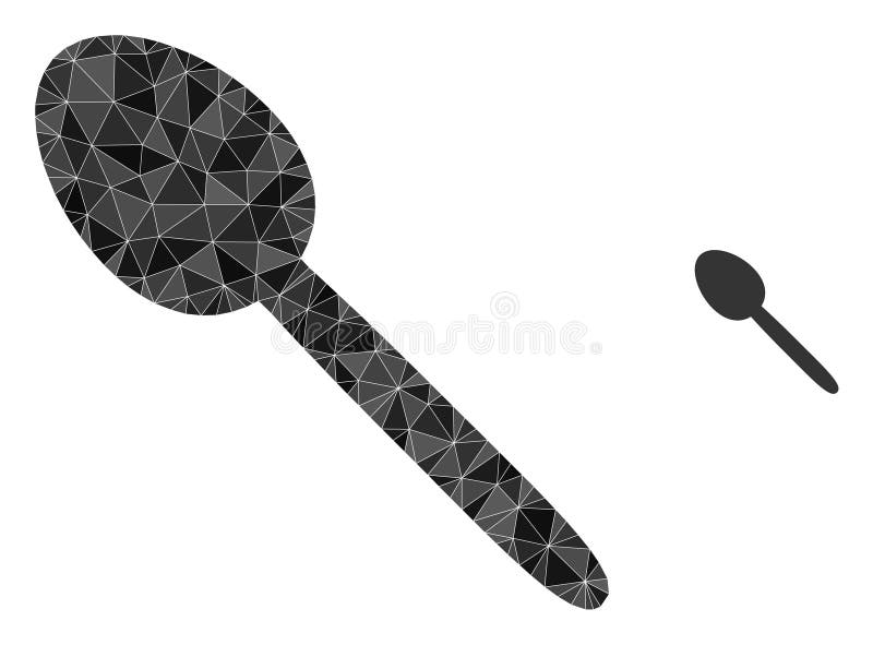 Spoon Triangle Lowpoly Flat Icon Stock Vector - Illustration of ...
