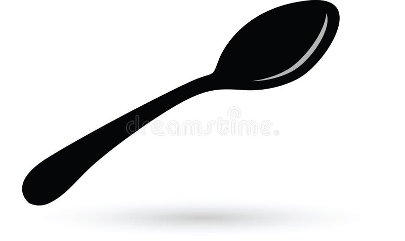 Spoon vector isolated stock vector. Illustration of table - 154090653