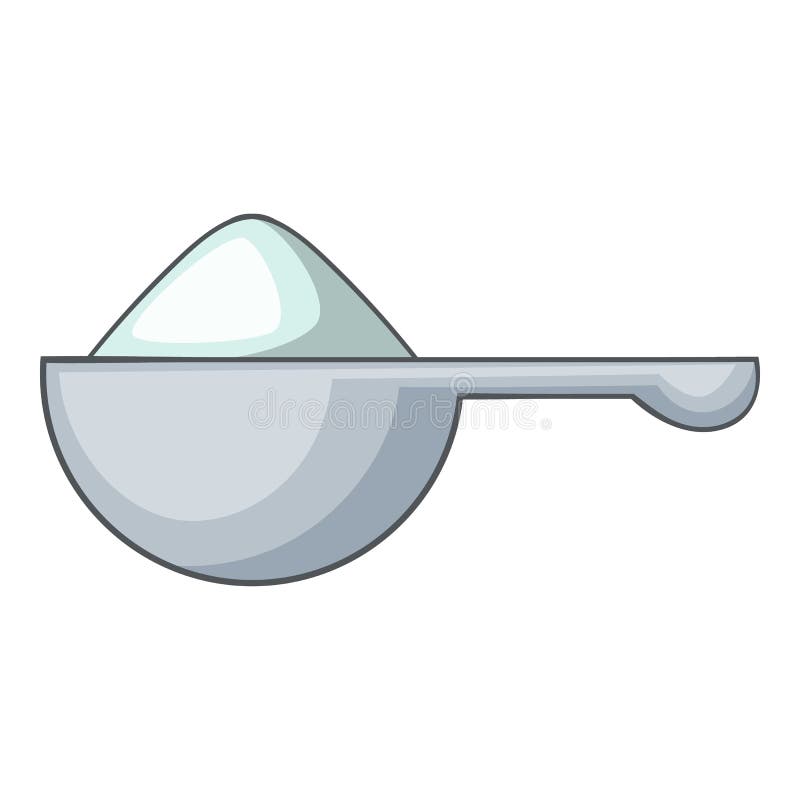 Spoon of Washing Powder Icon, Cartoon Style Stock Vector - Illustration ...
