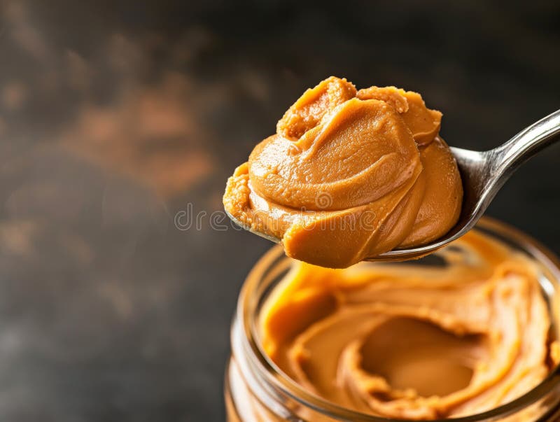 Spoonful of Creamy Peanut Butter Stock Photo - Image of appetizing ...