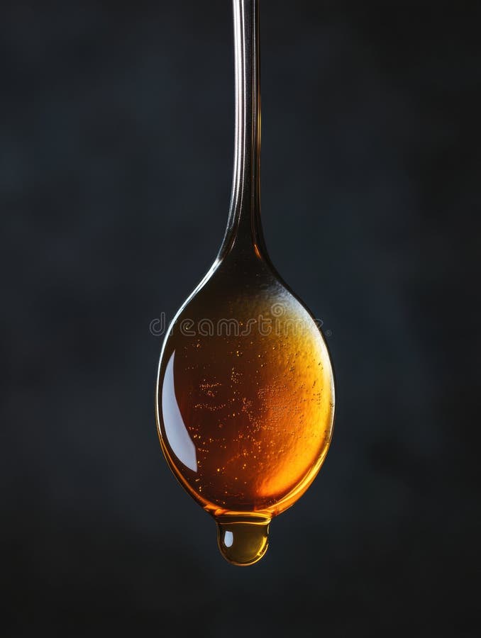 A Spoonful of Honey Drips Down a Spoon Stock Illustration ...