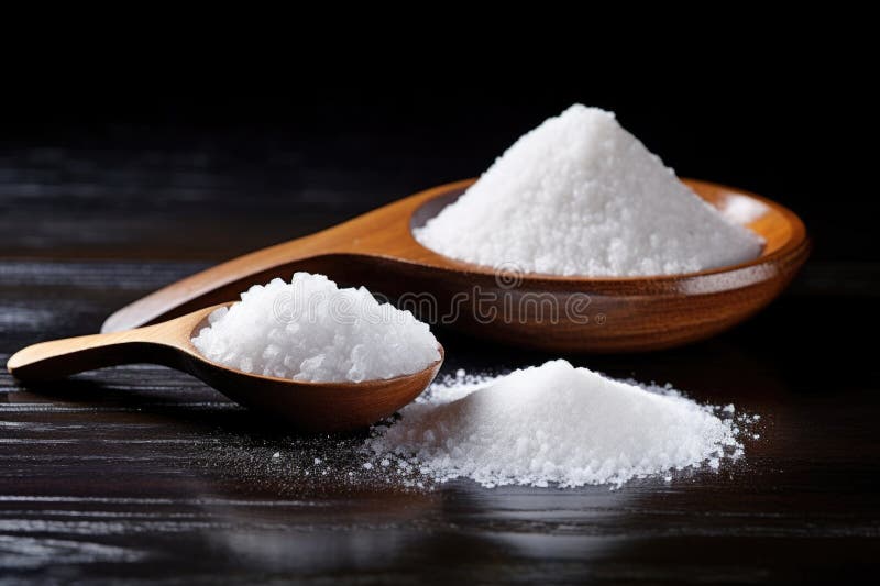 Spoonful of Sugar and Salt Side by Side Stock Photo - Image of food ...