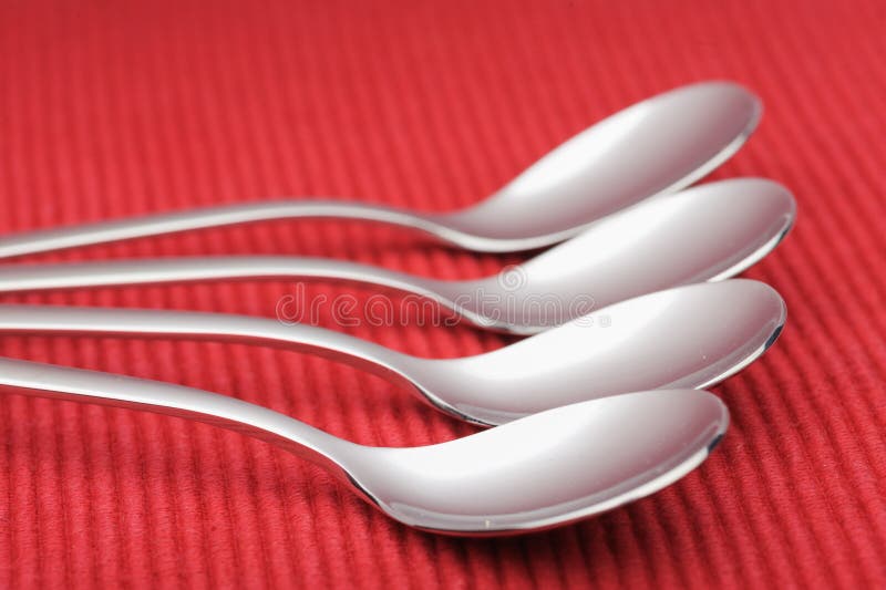 Spoons stock image. Image of laying, separated, silver - 27928193