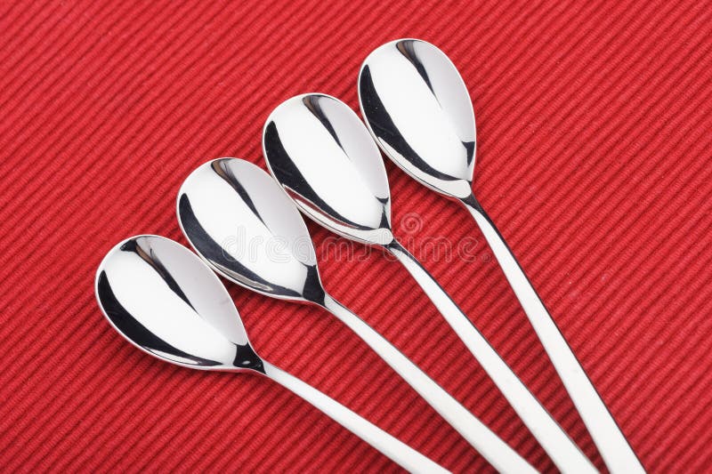 Spoons stock image. Image of laying, white, silver, shining - 27928201