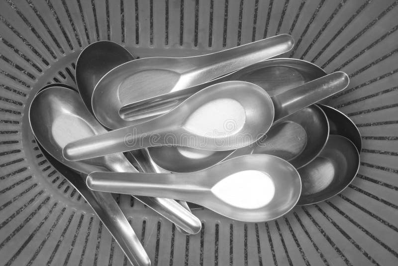 Spoons stock photo. Image of shiny, meal, fork, breakfast - 34720726
