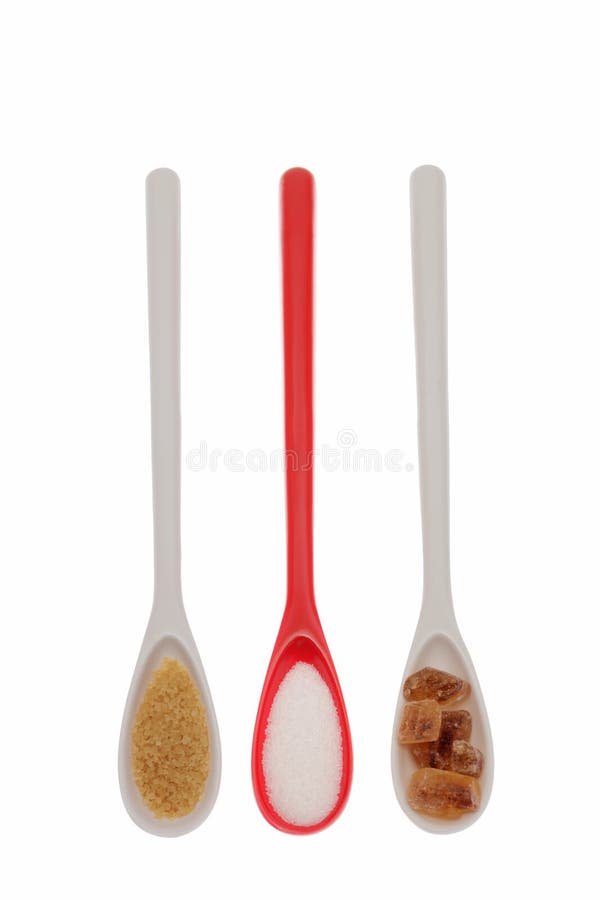 Spoons Filled Different Types Sugar Cane Sugar White Sugar Rock Candy ... Spoons Filled Different Types Sugar Cane Sugar White Sugar Rock Candy ...