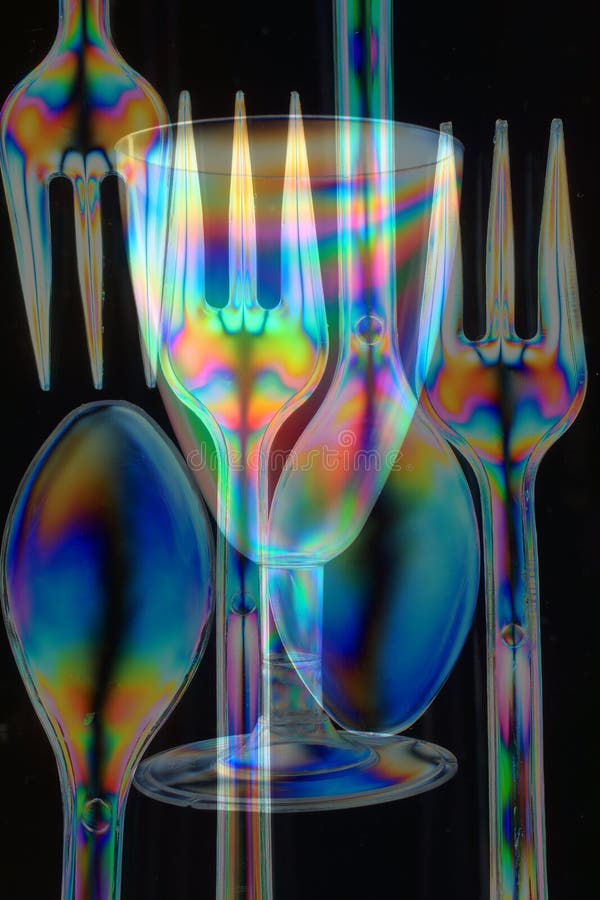 Beaker and Cutlery stock photo. Image of cutlery, polarised - 30015028