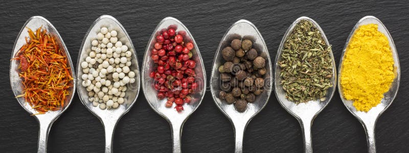 Spoons with Powder Condiments Photo Stock Image - Image of breakfast ...