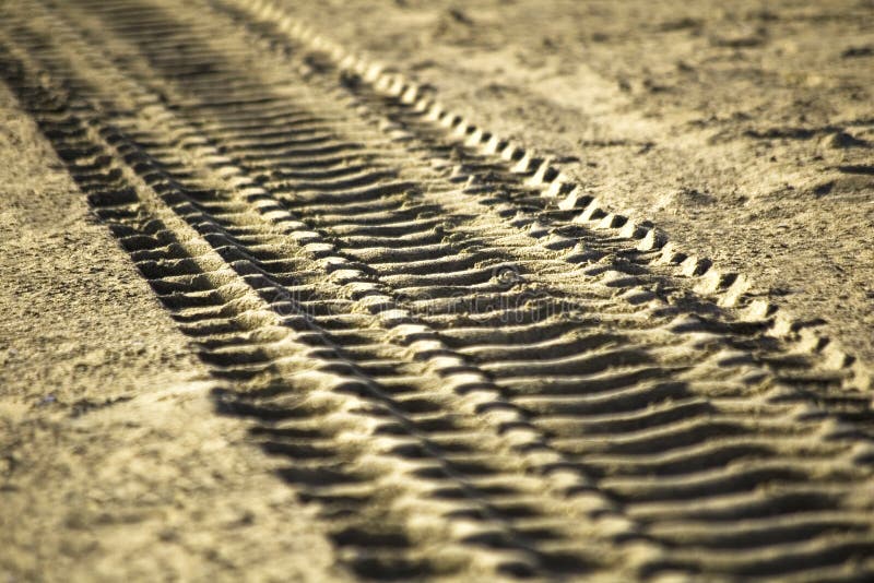 Spoor in het zand stock foto. Image of textuur, voetstap - 5906896