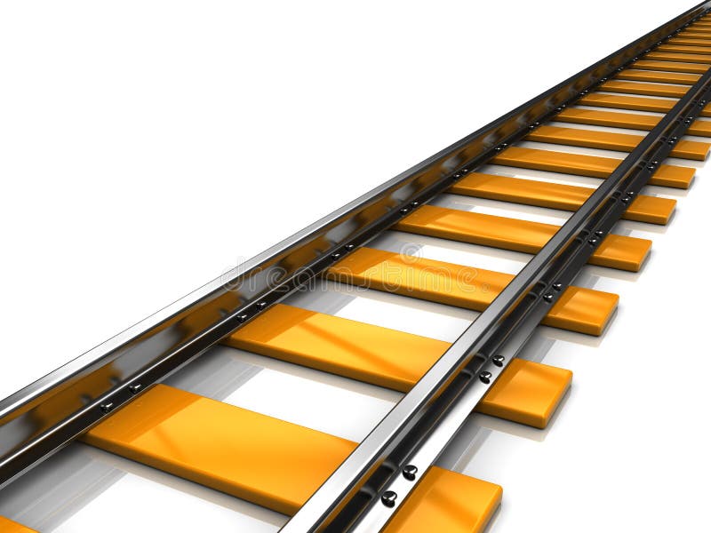 Het Spoor Vectorillustratie Van De Spoorspoorweg De Trein Van De ...