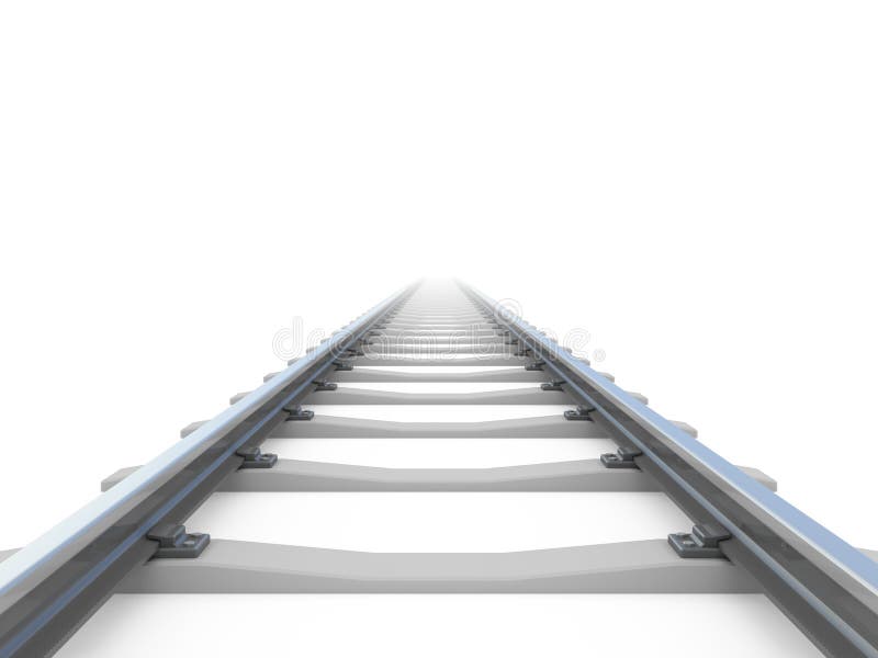 Het divergeren spoorweg stock illustratie. Illustration of perspectief ...