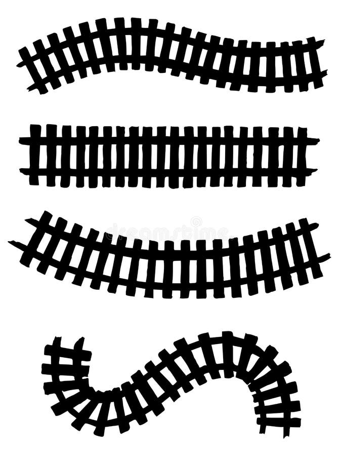 Spoorweg Vector tekening vector illustratie. Illustration of mededeling ...