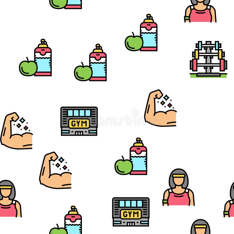 Sport Active Competitive Game Vector Seamless Pattern Stock Vector ...